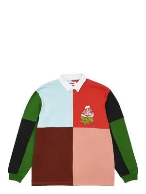 PALACE Palace Splicing Lapel Flower Colorblock Long Sleeves Shirt
