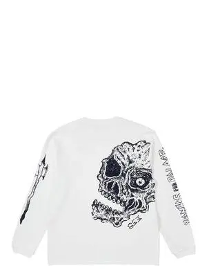 PALACE X Lotties Crossover Skeleton Alphabet Pattern Round Neck - White