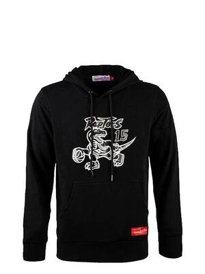 Mitchell & Ness X Nba Toronto Raptors Logo Hoodie 'vince Carter 15 - Black