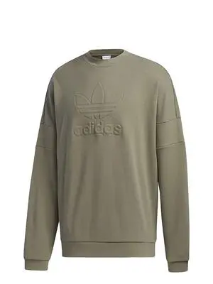 Adidas Originals Embossed Crew Sweatshirt - Army Green