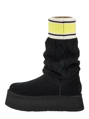 UGG UGG Classic Sweater Letter Boot Black