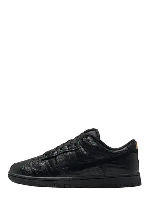 Nike Dunk Low "black Croc" Sneakers - Black/metallic Gold/off-noir
