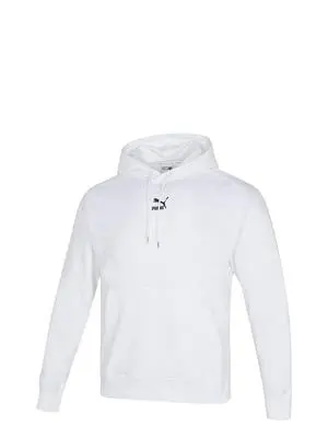 PUMA Logo Print Hoodie - White
