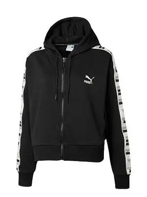PUMA Knit Hooded Zipper Jacket - Black