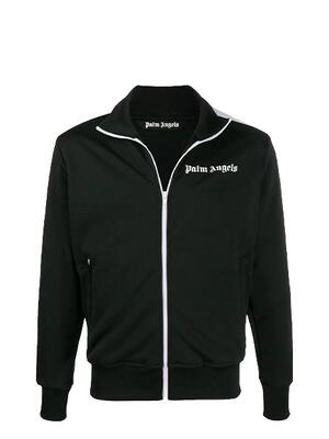 Palm Angels Sporty Stripes Zip-up Track Jacket - Black