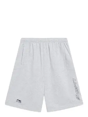 LI-NING Graphic Straight Shorts - Grey/black