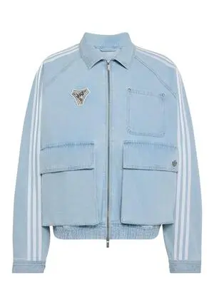 ADIDAS Denim Trucker Jacket With Striped Accents