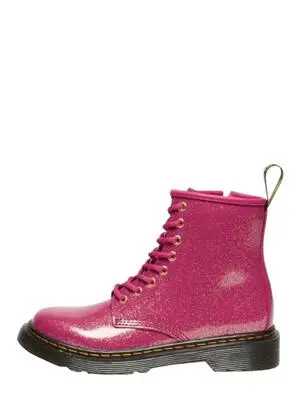 Dr. Martens Dr. Martens Glitter Patent Leather Lace Up Boots Fuchsia/silver/gold