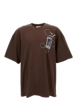 Off-White Off-white Scan Arr Over T-shirt 'brown' Brown