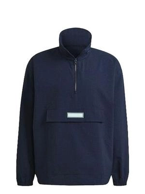 Adidas Originals Quarter Zip Hooded Jacket - Navy
