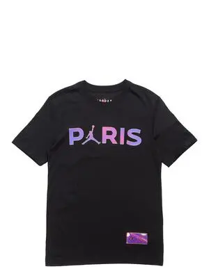 JORDAN Paris Saint-germain Casual Sports Round Neck Short Sleeve - Black