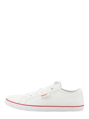 PUMA PUMA Low Top Lace-Up Sneakers White/red