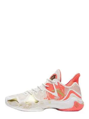 ANTA Shock Wave 4 'zhao Cai Jin Bao' Sneakers - Beige/gold/orange