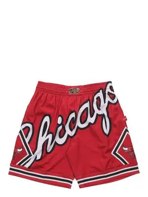 Mitchell & Ness Mitchell & Ness X NBA Chicago Bulls Big Face 2.0 Shorts Red