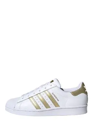 Adidas Superstar Sneakers - White/gold