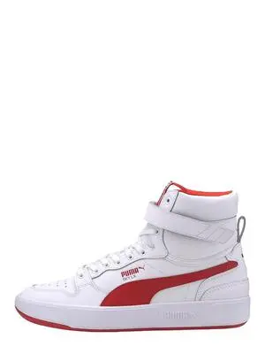 PUMA Sky Lx Mid High-top Sneakers - White/red