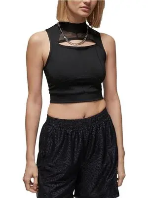 JORDAN Air Sport Crop Top - Black