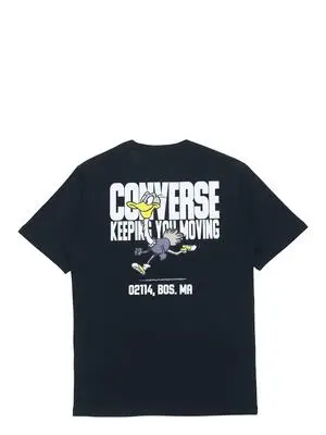 CONVERSE Keep Moving Short Sleeve T-shirt Asia Sizing - Black