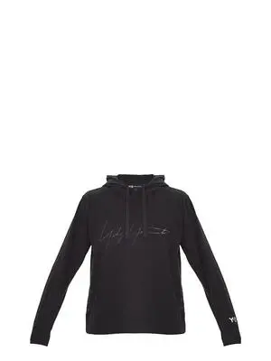 Adidas Y-3 Long Sleeve Hooded Sweatshirt - Black