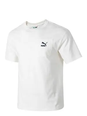 PUMA Logo Pocket T-shirt - White