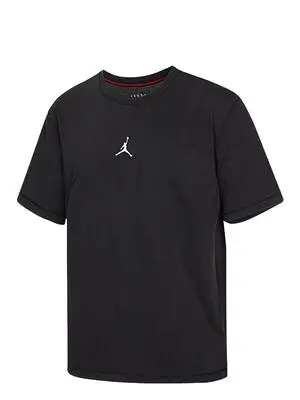 JORDAN Logo Printing Sports Pullover Round Neck Short Sleeve T-shirt - Black