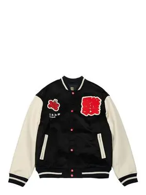 LI-NING Rijindoujin Varsity Padded Jacket - Black/beige/red