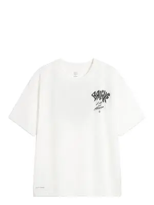 LI-NING Badfive Graphic T-shirt 'beige - Beige/black