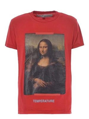 Off-White Off-White Mona Lisa Graphic T-Shirt Red