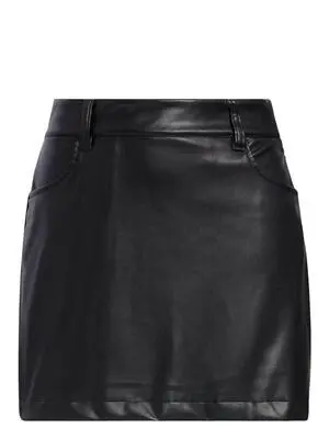 Adidas Faux Leather Mini Skirt - Black