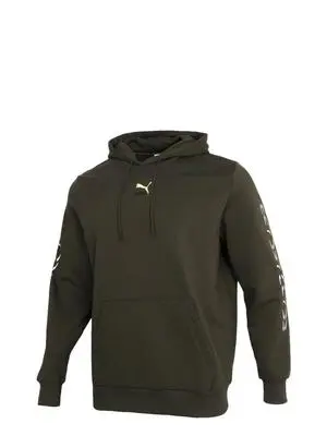 PUMA Graphic Hoodie - Olive Green/white