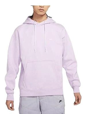 Nike Logo Embroidered Fleece Lined Hoodie - Purple