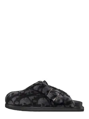 Dior Aqua Mule - Oblique Shearling Grey