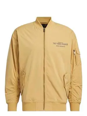 Adidas Bomber Jacket With Zipper Closure - Khaki