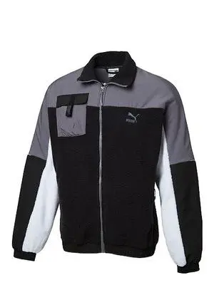 PUMA Fleece Lapel Jacket - Black