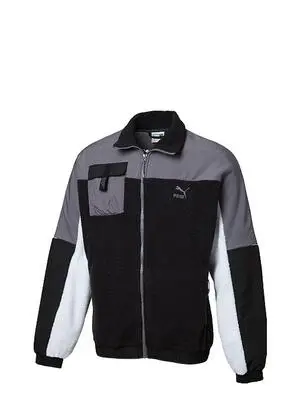 PUMA Puma Fleece Lapel Jacket Black