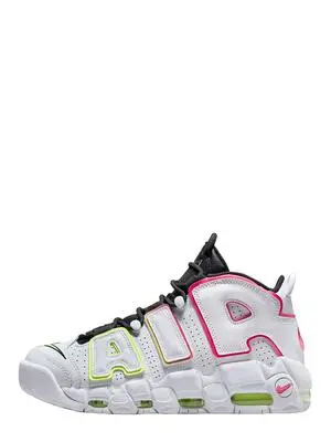 Nike Nike Air More Uptempo Athletic Sneakers White/volt-hyper Pink-black