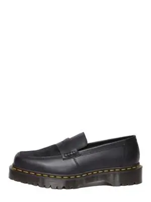 Dr. Martens Penton Bex Square Toe Hair-on & Leather Loafers - Black