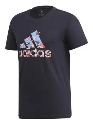 Adidas 8-bit Badge Of Sport Applique Short-sleeve Tee - Black