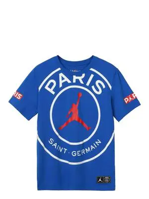 JORDAN Air Jordan Ss20 As J Psg Logo Tee Paris Saint-germain Short Sleeve Men's Blue Blue