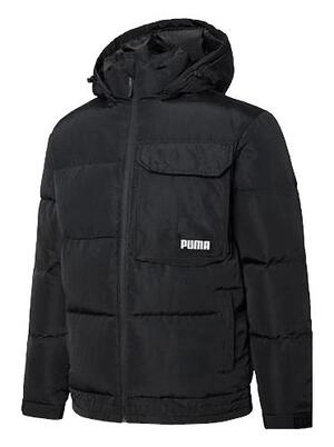 PUMA Puma Hooded Down Jacket With Loose Fit Black