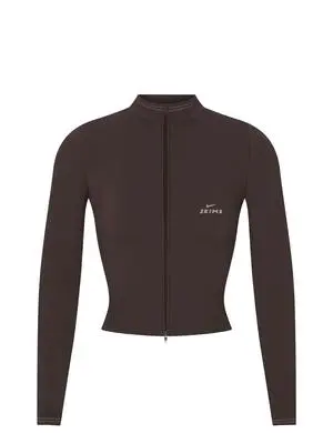 Nike X Skims Ribbed Seamless Zip Up Crop Jacket - Phoenix