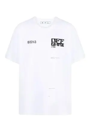 Off-White Ss21 Logo Round Neck Short Sleeve Loose Fit - White