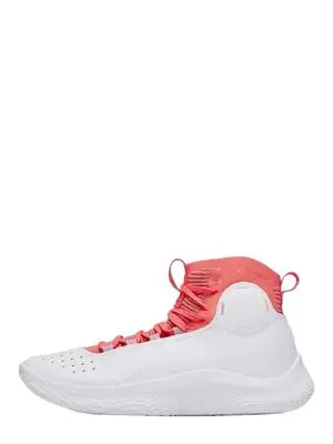 Under Armour Curry 4 Flotro High Top Sneakers - White/red