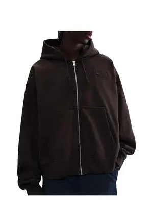 Nike X Stussy Fw25 Full-zip Fleece Hoodie - Brown