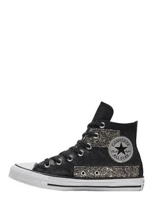 CONVERSE Chuck Taylor All Star High Top Sneakers With Glitter Embellishments - Black