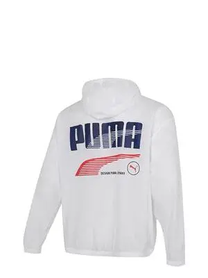 PUMA Decor 8 Lightweight Woven Jacket - White/blue/red