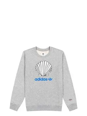 Adidas Originals X Noah Shell Logo Crewneck - Grey