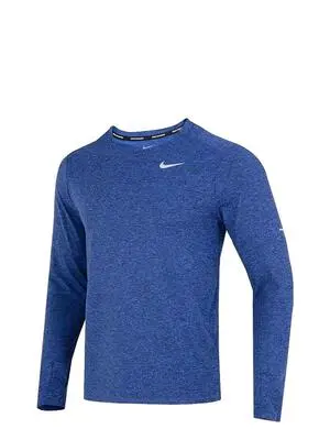 Nike Dry Fit Element Running Crew Long Sleeve Shirt - Blue