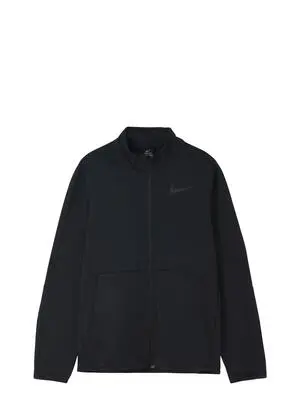 Nike Dri-fit Colorblock Stand Collar Knit Training Jacket - Black
