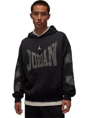 JORDAN Air Brooklyn Collegiate Oversized Hoodie - Black/sail